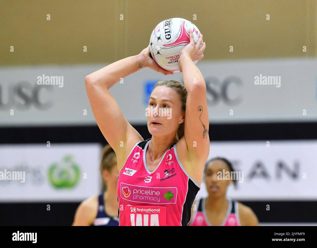 Chelsea Pitman of the Thunderbirds in action during the Round 4 Super ...