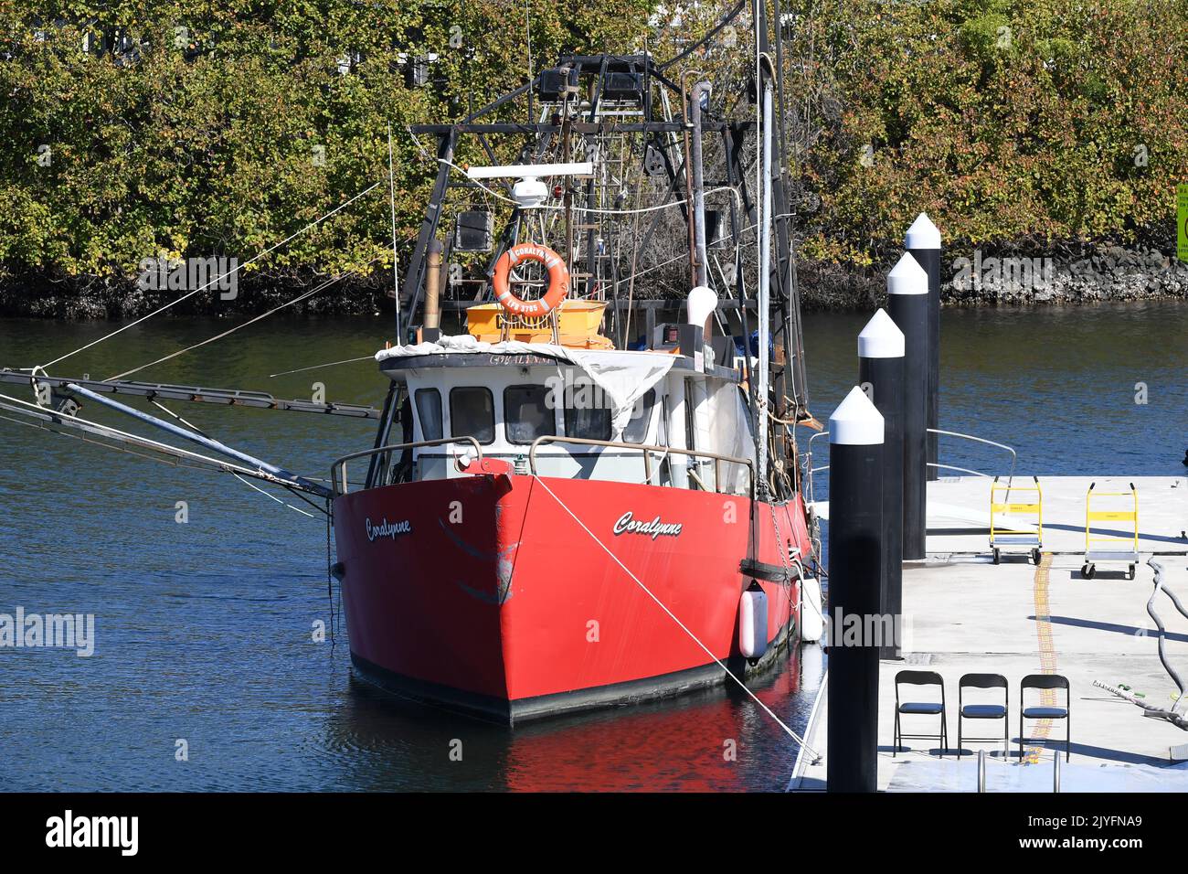 NSW Police are seen on board the Coralynne fishing trawler at NSW ...