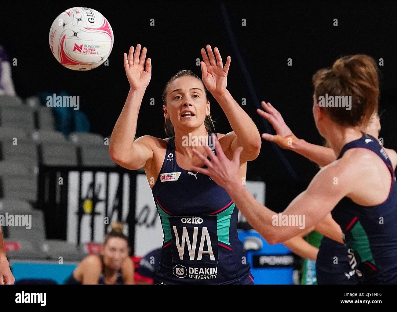 Liz Watson of the Vixens during the round 5 Super Netball match between ...