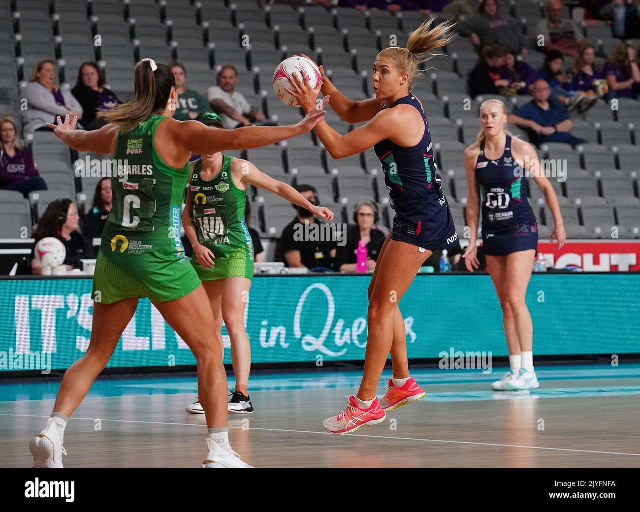 Kate Moloney of the Vixens during the round 5 Super Netball match ...