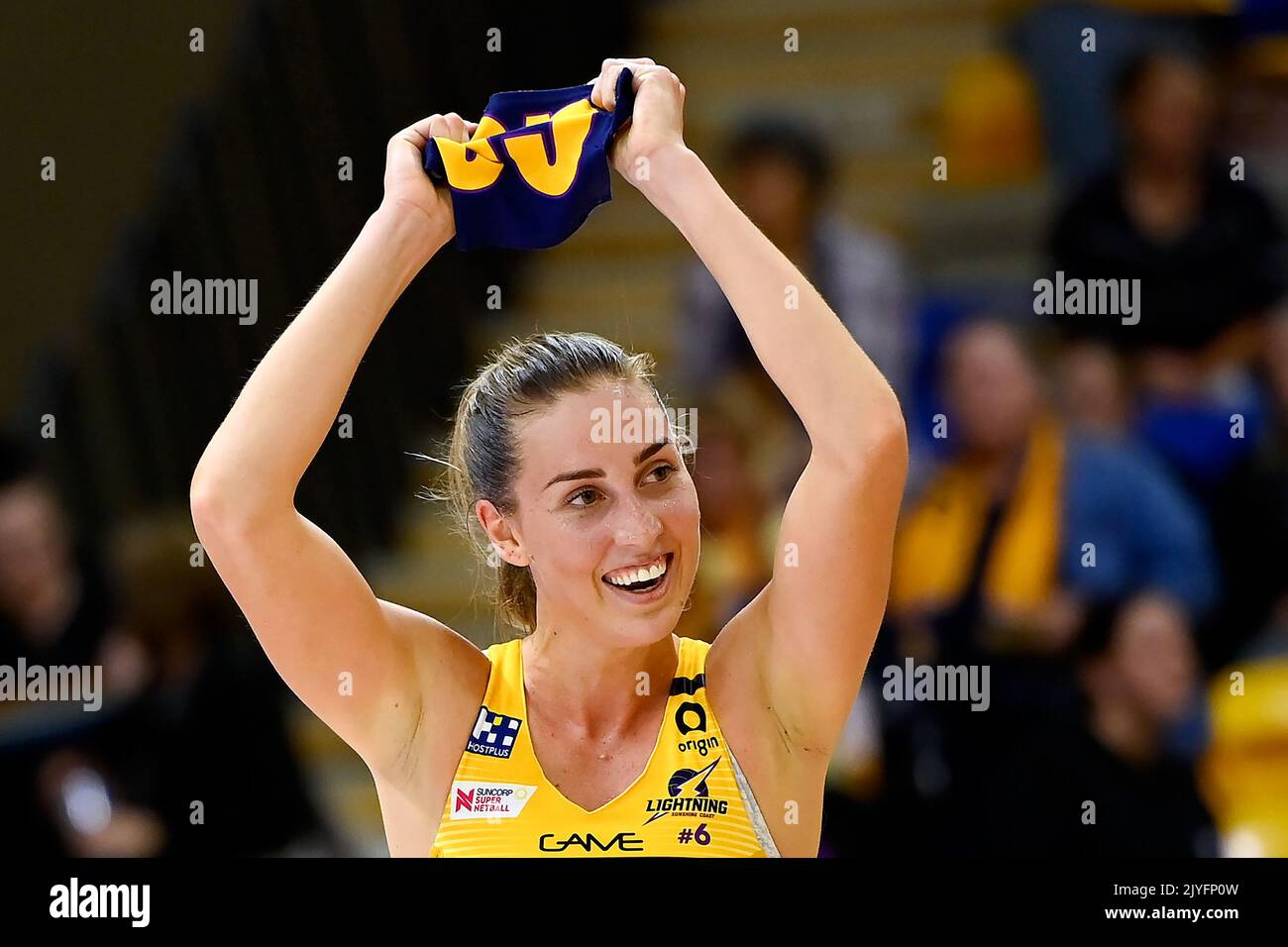 Cara Koenen of the Lightning celebrates her team’s victory during the ...