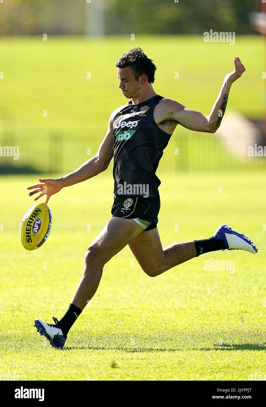 Daniel Rioli is seen during the Richmond Tigers training session at TIO ...