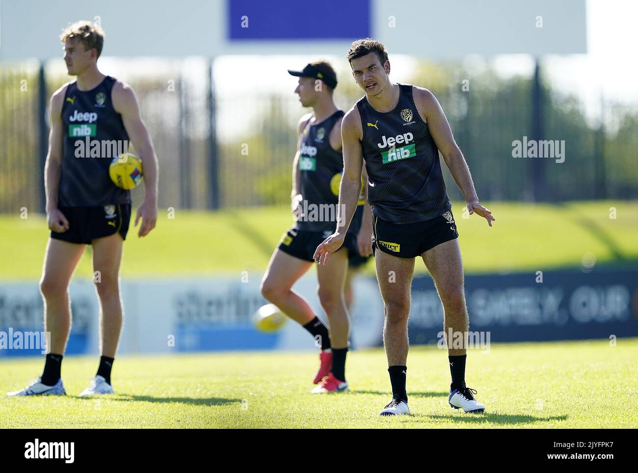 Daniel Rioli is seen during the Richmond Tigers training session at TIO ...
