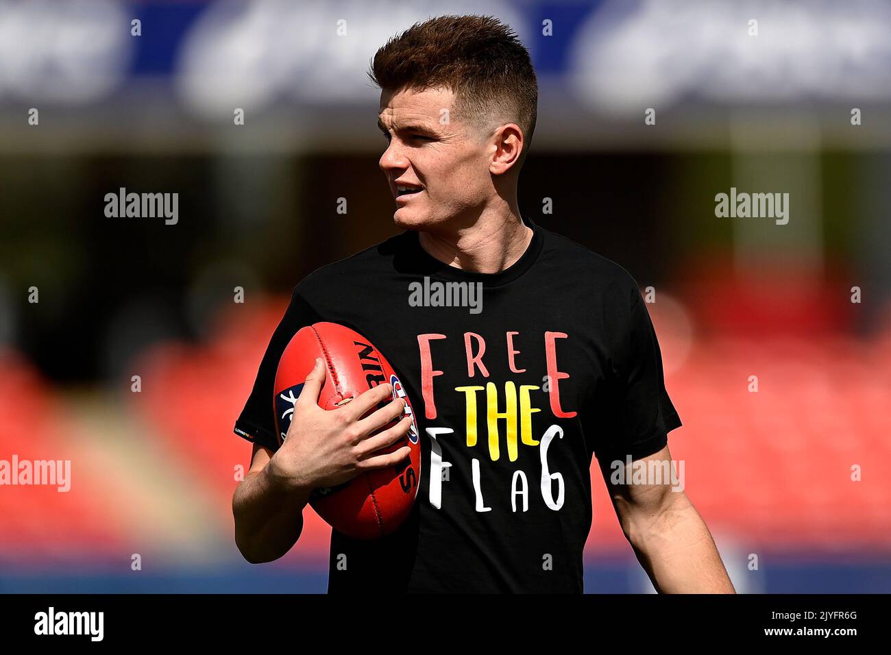 Bayley Fritsch of the Demons looks on during the Round 13 AFL match ...