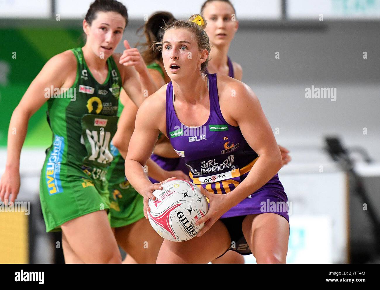 Firebirds captain Gabi Simpson in action during the Round 6 Super ...