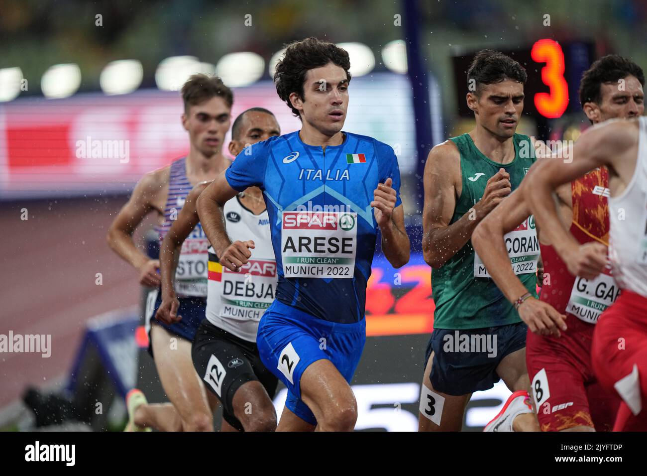 Pietro Arese participating in the 1500 meters of the European Athletics ...