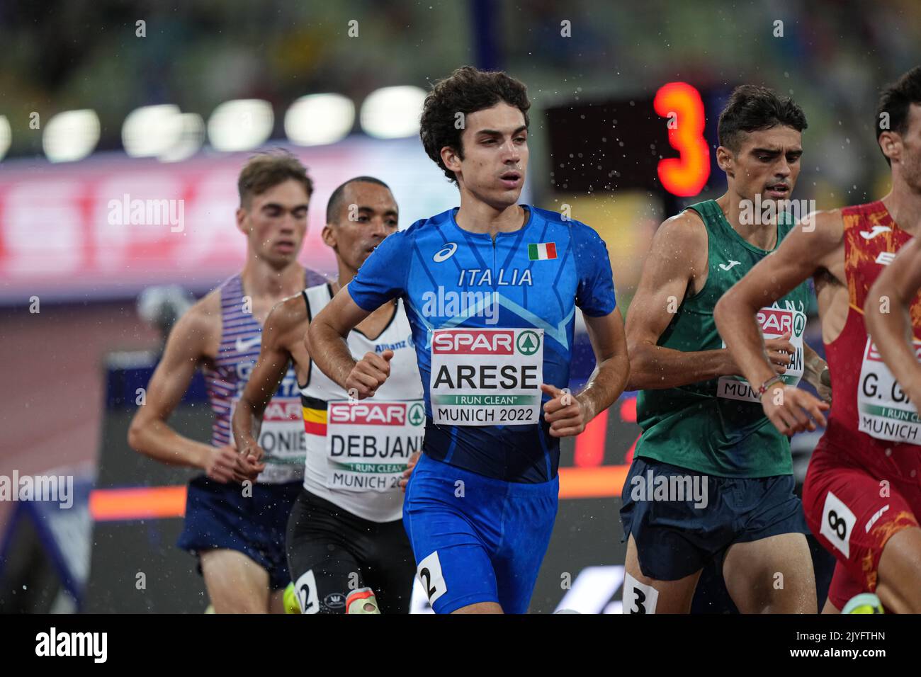 Pietro Arese participating in the 1500 meters of the European Athletics ...