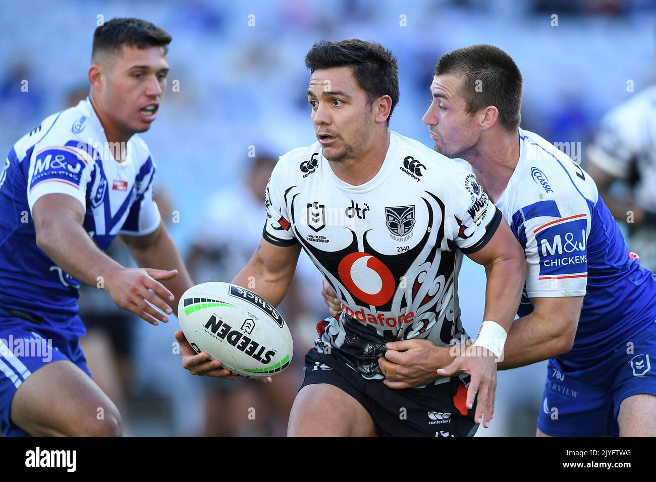 Kodi Nikorima of the Warriors during the Round 15 NRL match between the ...