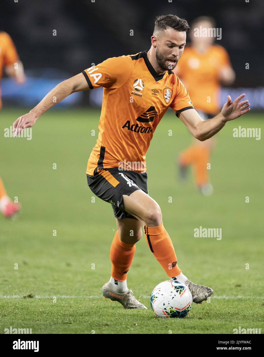 Bradden Inman of Brisbane during the A-League Elimination Final 2 ...
