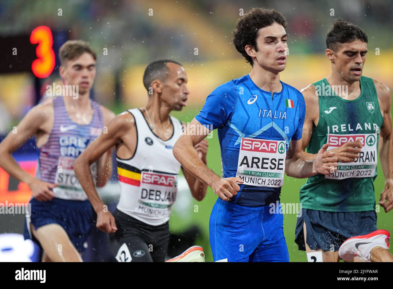 Pietro Arese participating in the 1500 meters of the European Athletics ...