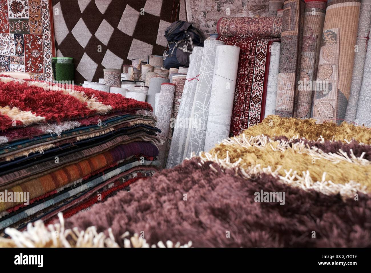 Rolled up rugs hi-res stock photography and images - Alamy