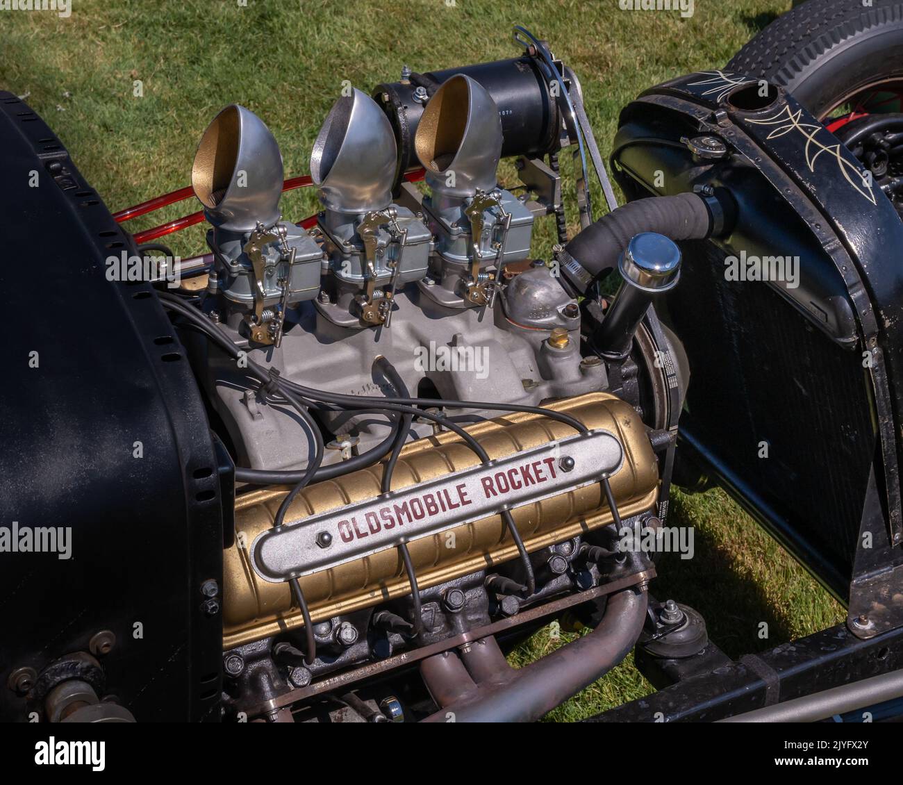 GROSSE POINTE SHORES, MI/USA - JUNE 19, 2022: Close-up of a Dodge ...