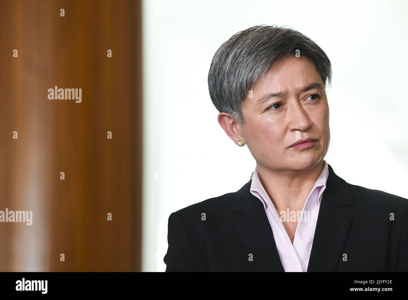 Shadow Foreign Minister Penny Wong speaks during a press conference at ...