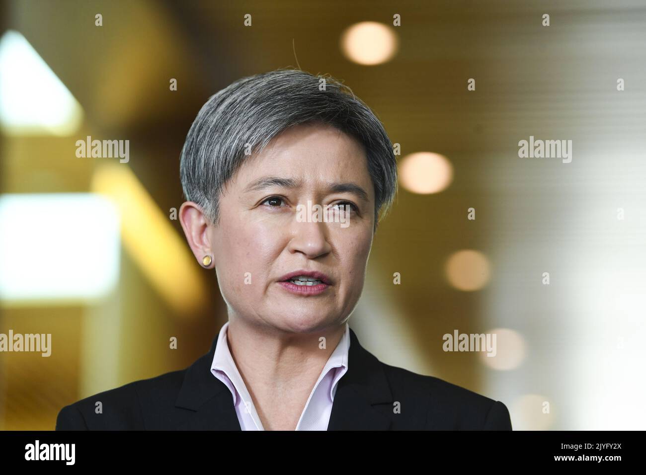 Shadow Foreign Minister Penny Wong speaks during a press conference at ...