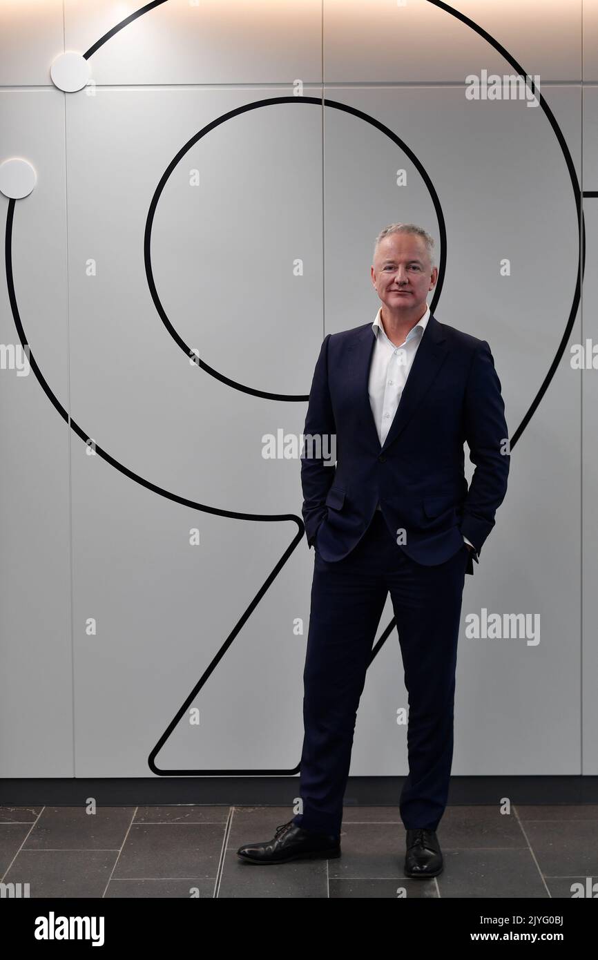 Nine Chief Executive Officer Hugh Marks poses for a photograph after ...