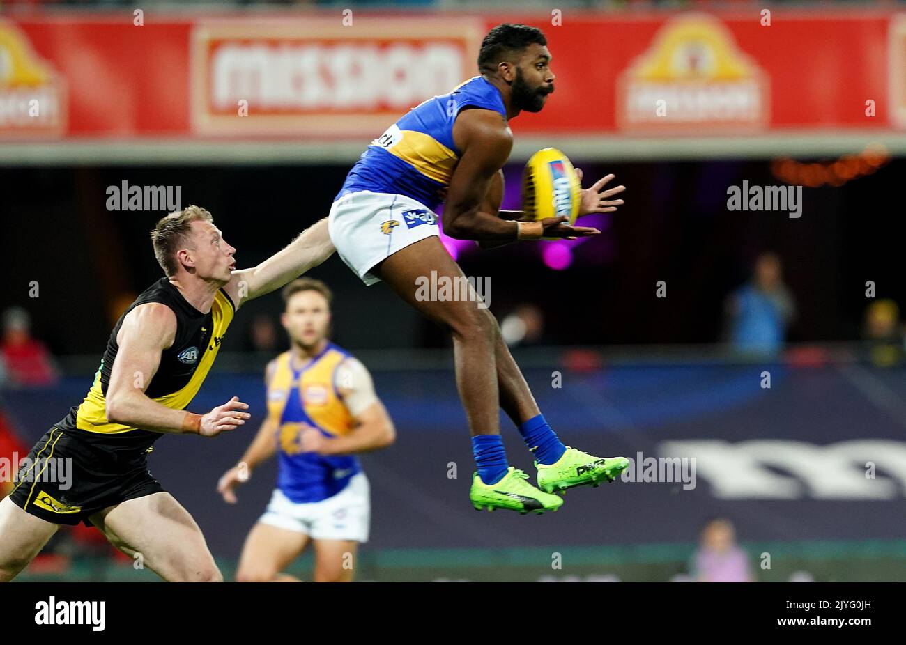 Liam Ryan of the Eagles takes a mark during the Round 14 AFL match ...