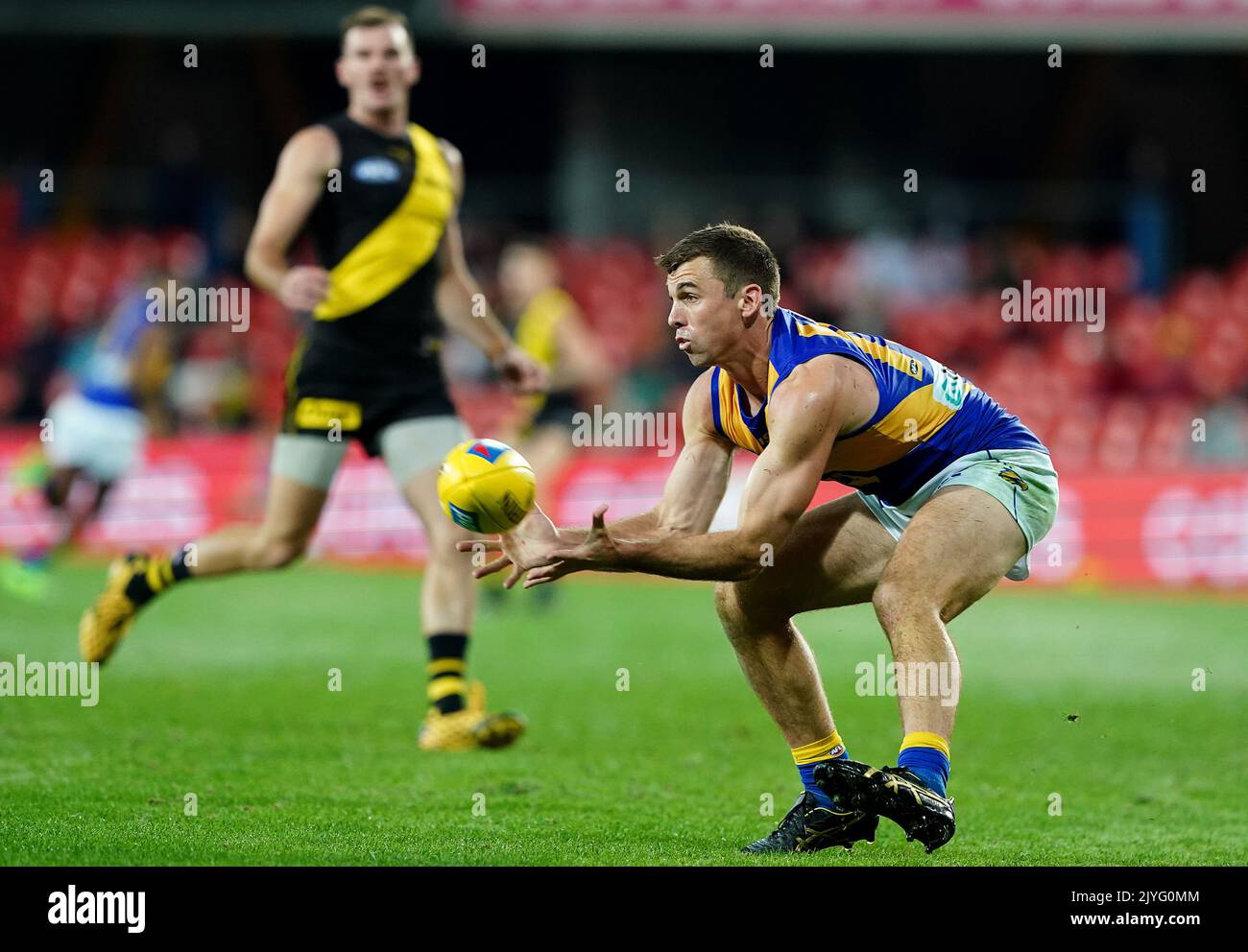Jamie Cripps of the Eagles during the Round 14 AFL match between the ...
