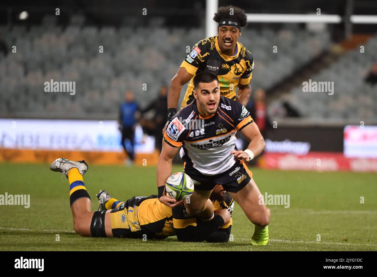 Brumbies Tom Wright in action during the round 9 Super Rugby match ...