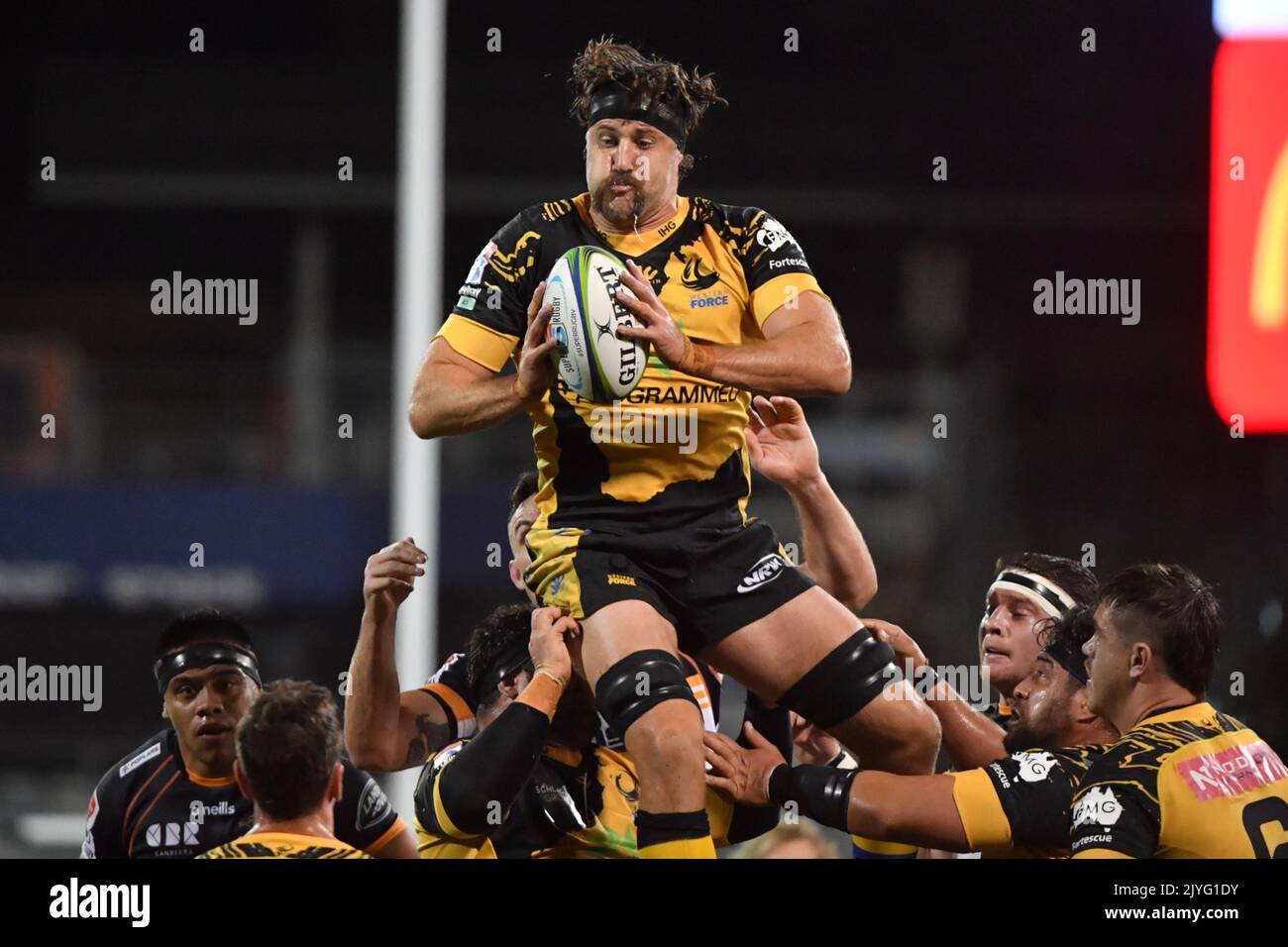 Force Jeremy Thrush in action during the round 9 Super Rugby match ...
