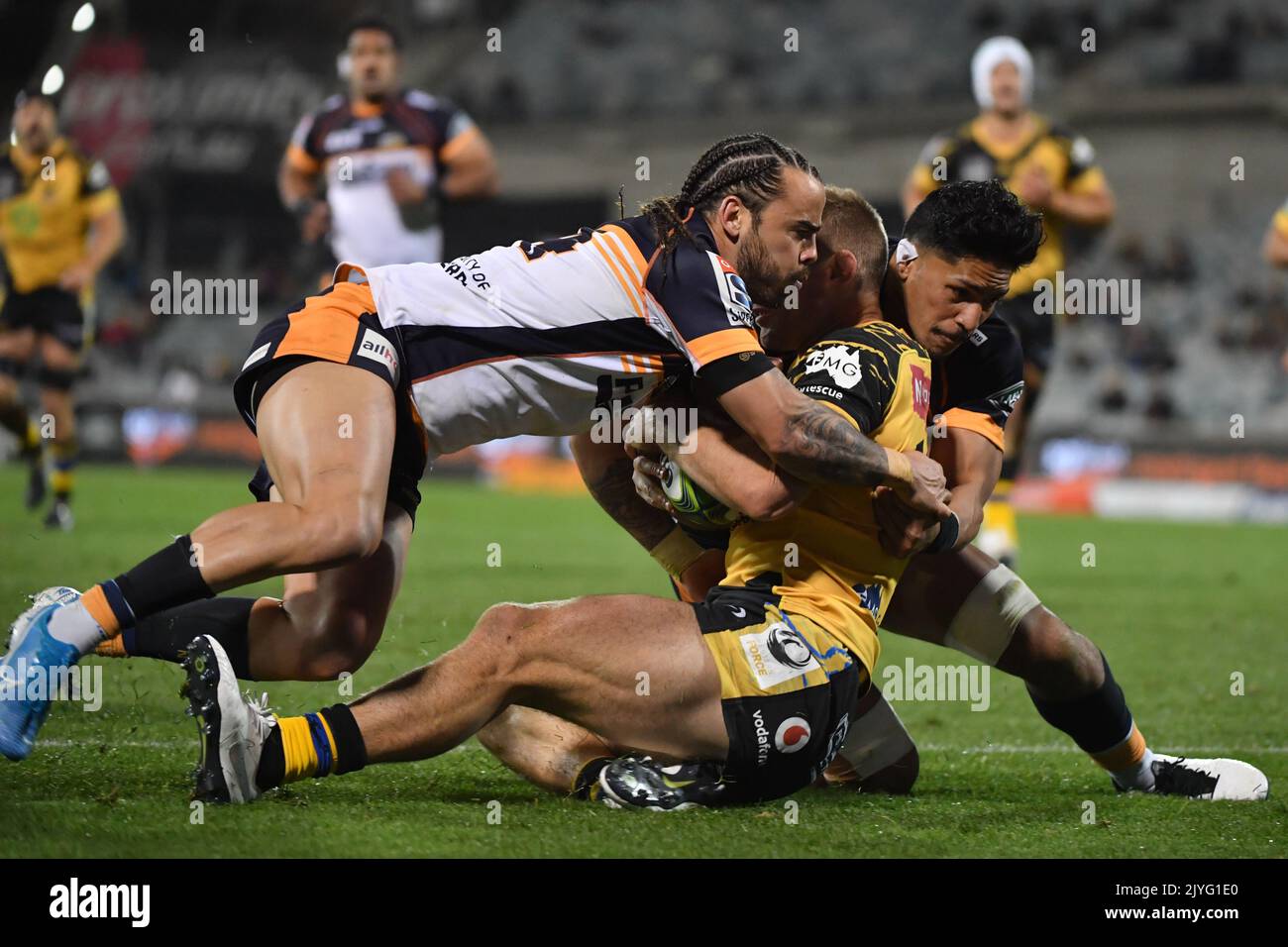 Brumbies Andy Muirhead in action during the round 9 Super Rugby match ...