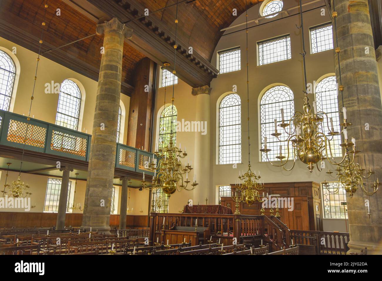 Amsterdam, Netherlands. August 2022. The interior of the Portuguese ...