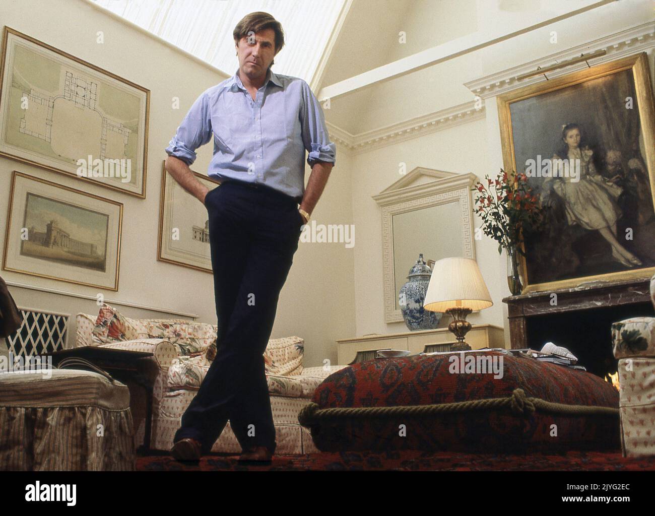 Bryan Ferry in his London Home 1982 Stock Photo - Alamy