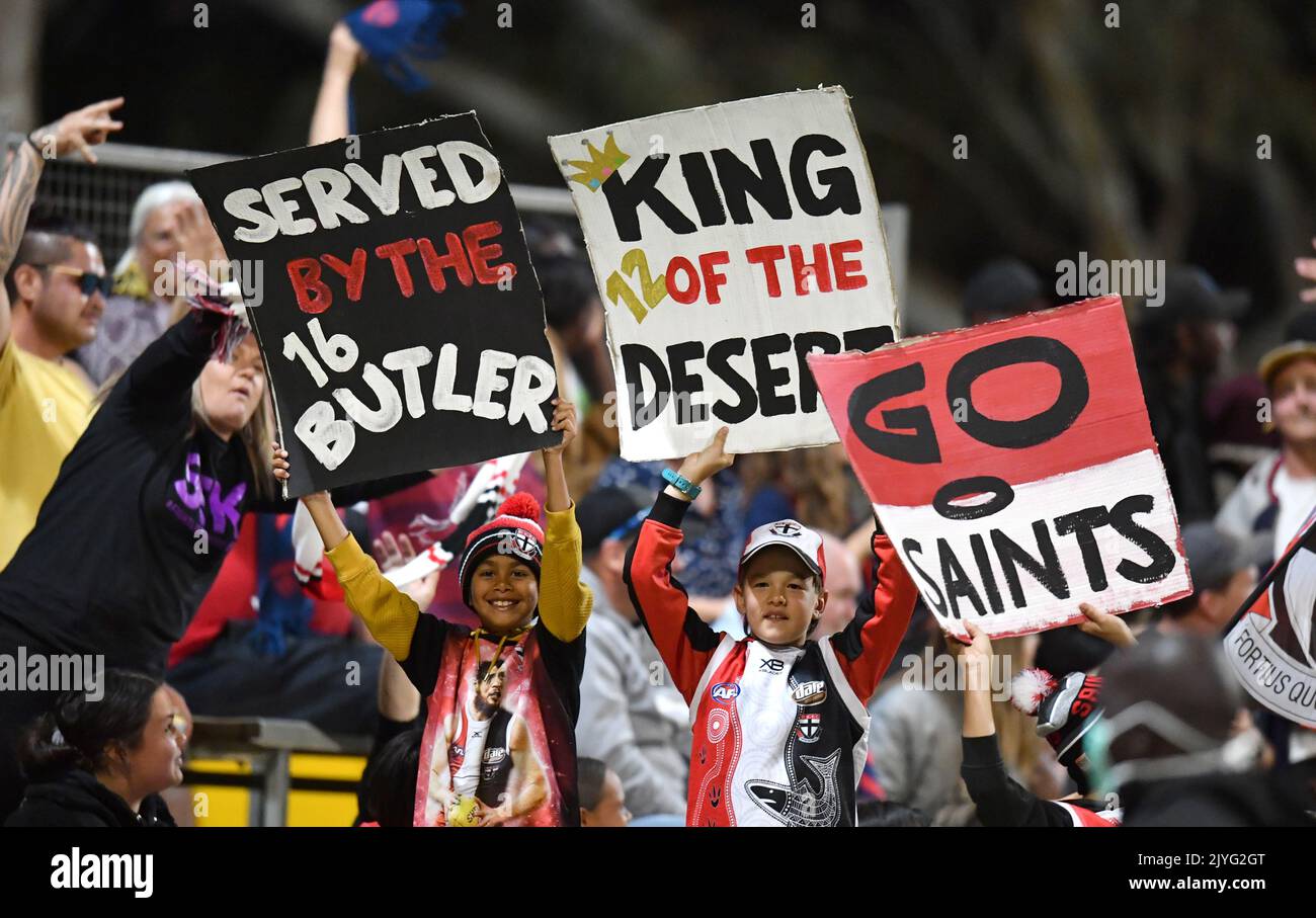Fans are seen during the Round 14 AFL match between the Melbourne ...