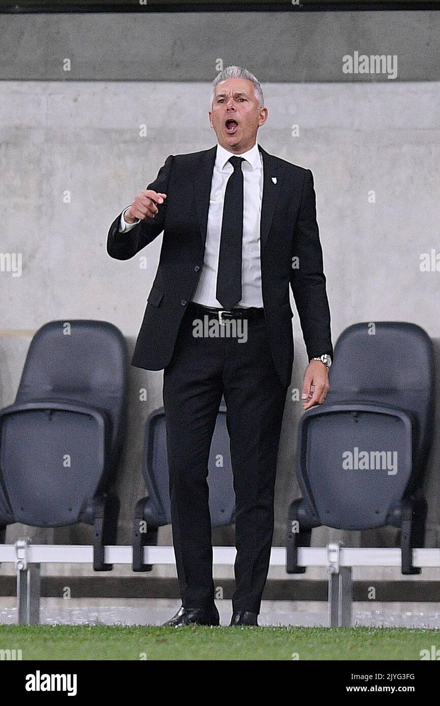 Sydney FC coach Steve Corica gestures during the A-League Grand Final ...