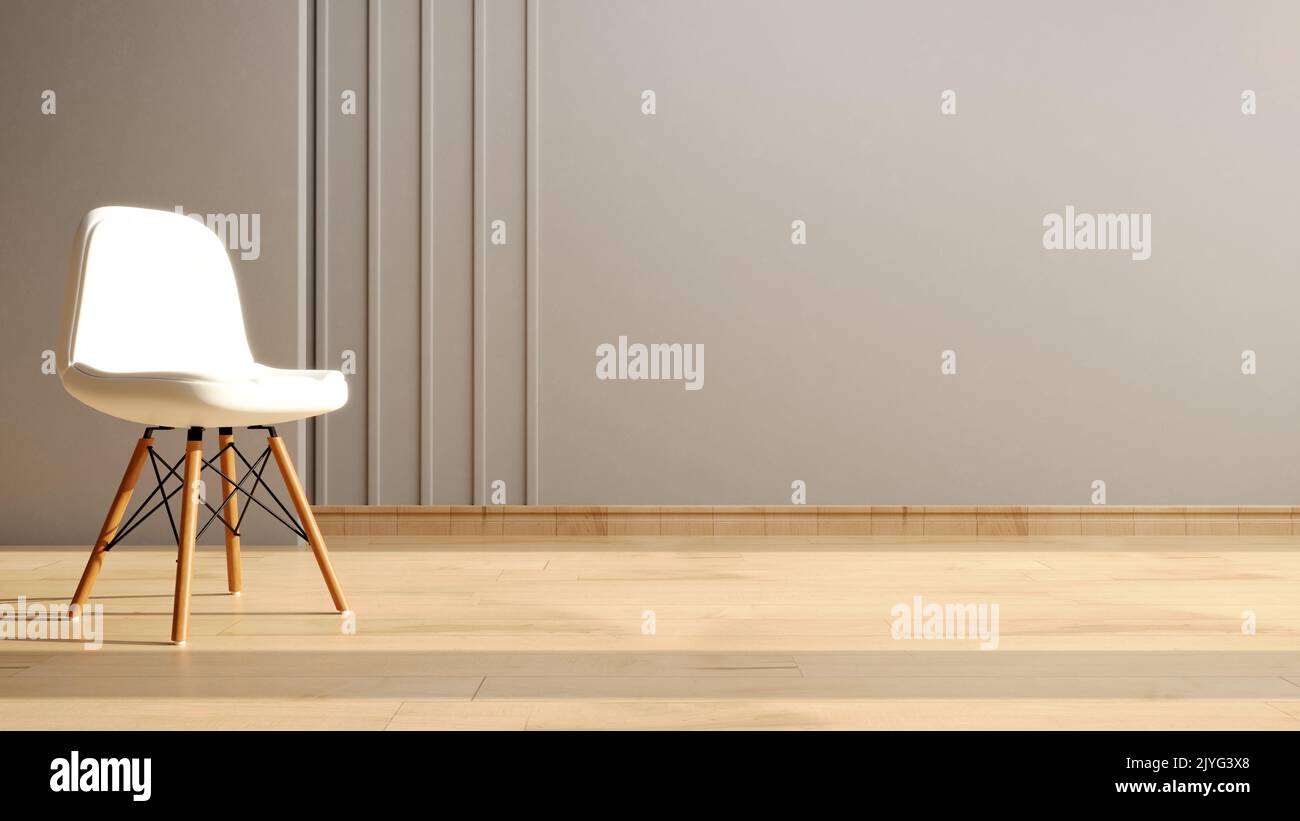 White Chair In Modern Living Room For Interior Or Graphic Backgrounds ...