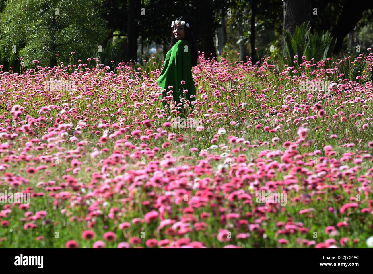 Jubaida Islam enjoys the first day of spring as she poses for her ...