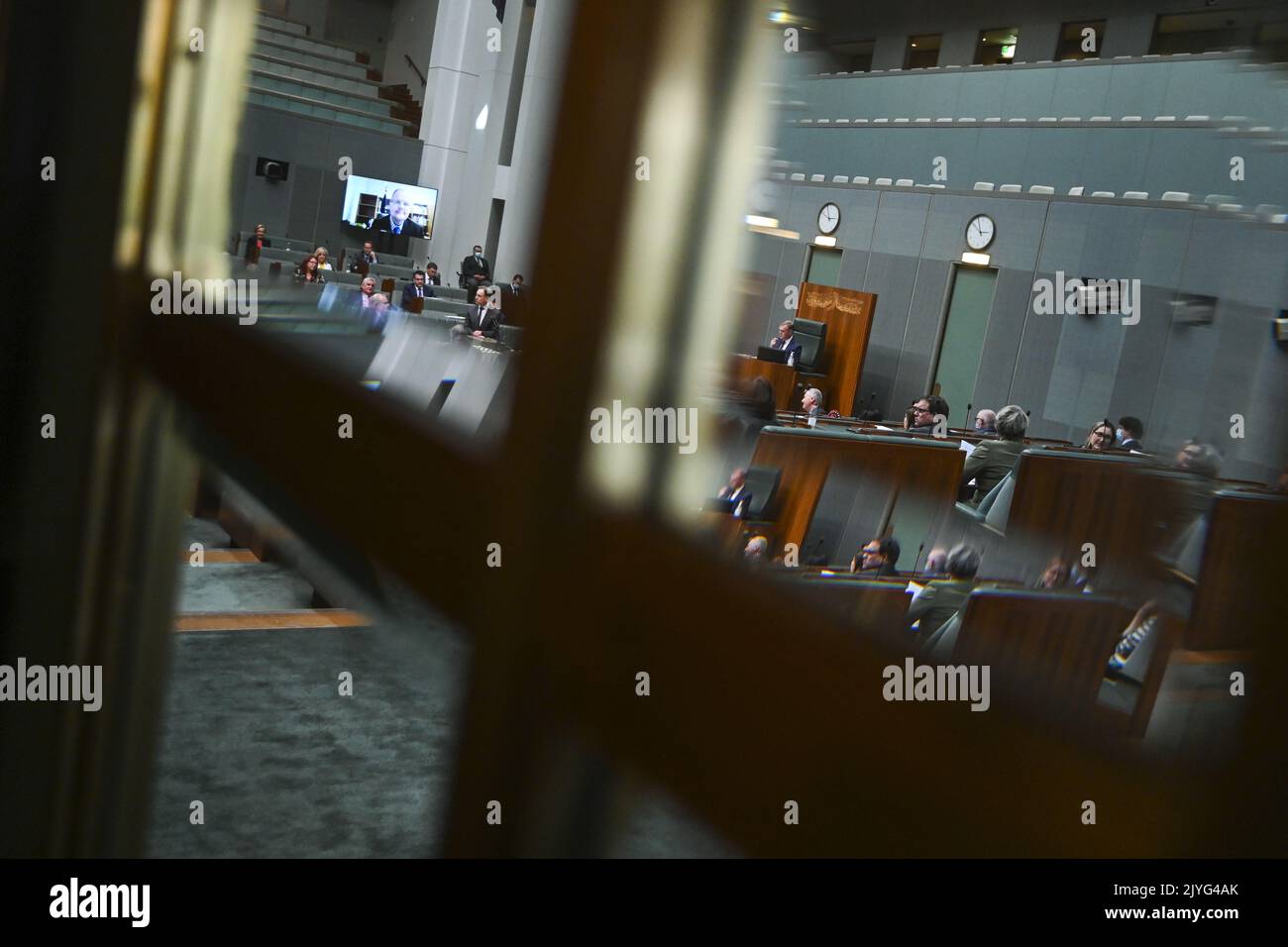 General view of the chamber during House of Representatives Question ...