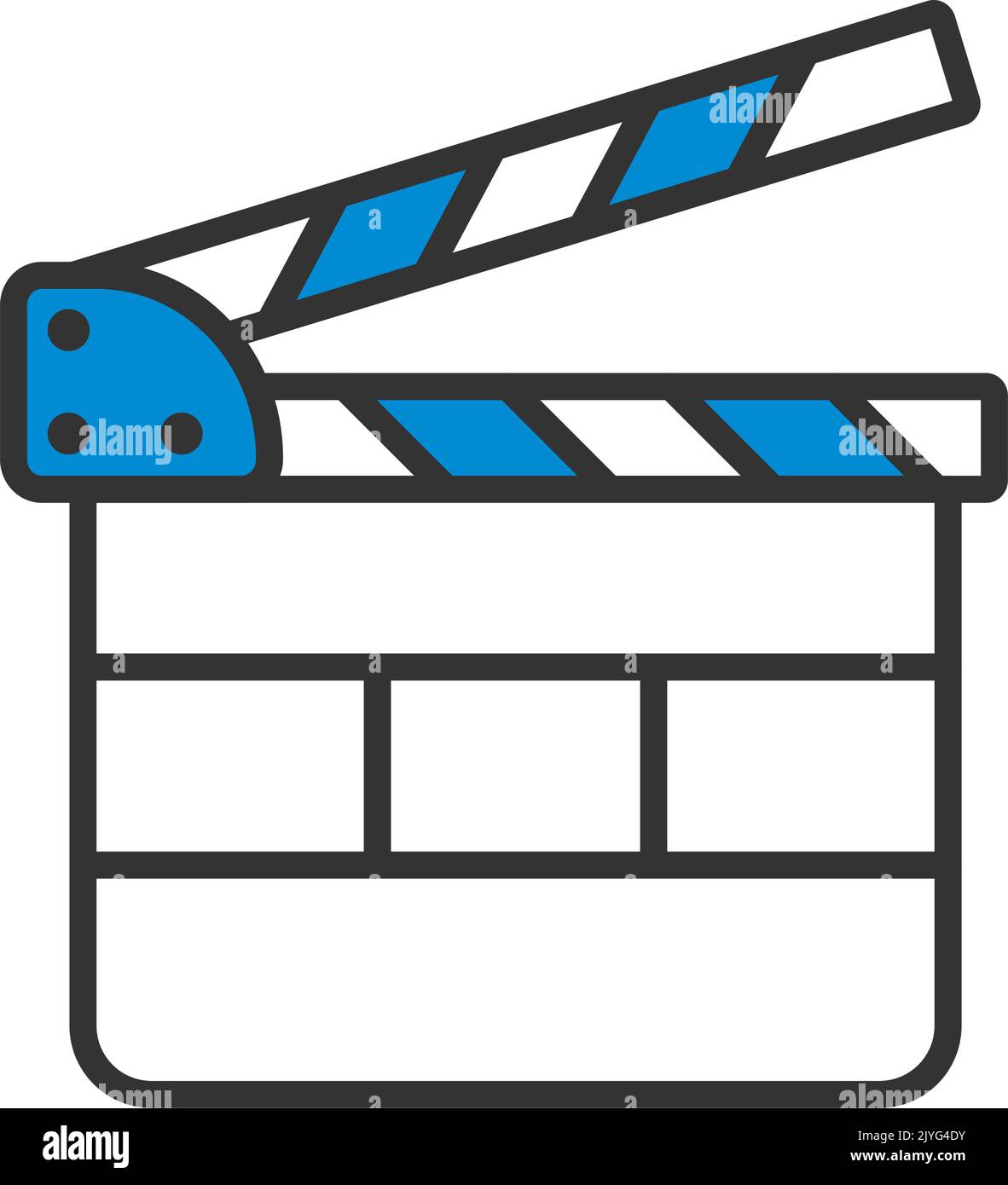 Clapperboard Icon. Editable Bold Outline With Color Fill Design. Vector ...