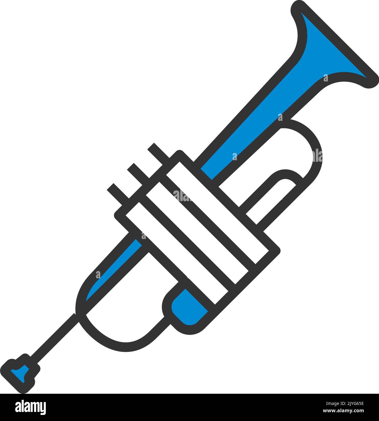 Horn Icon. Editable Bold Outline With Color Fill Design. Vector ...