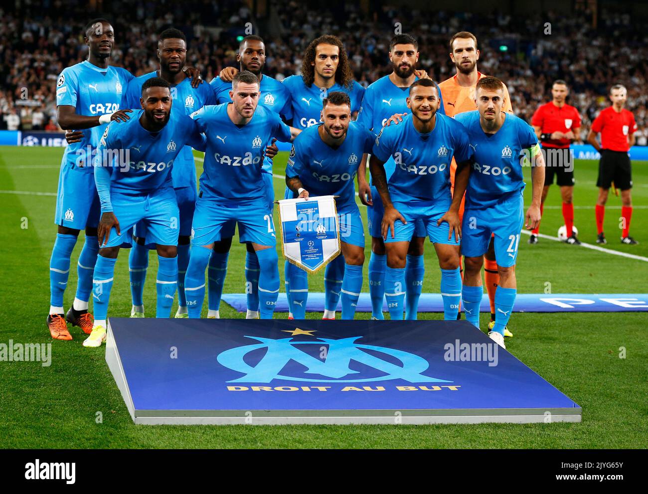 Olympique de Marseille Team shoot before kick off during the UEFA ...