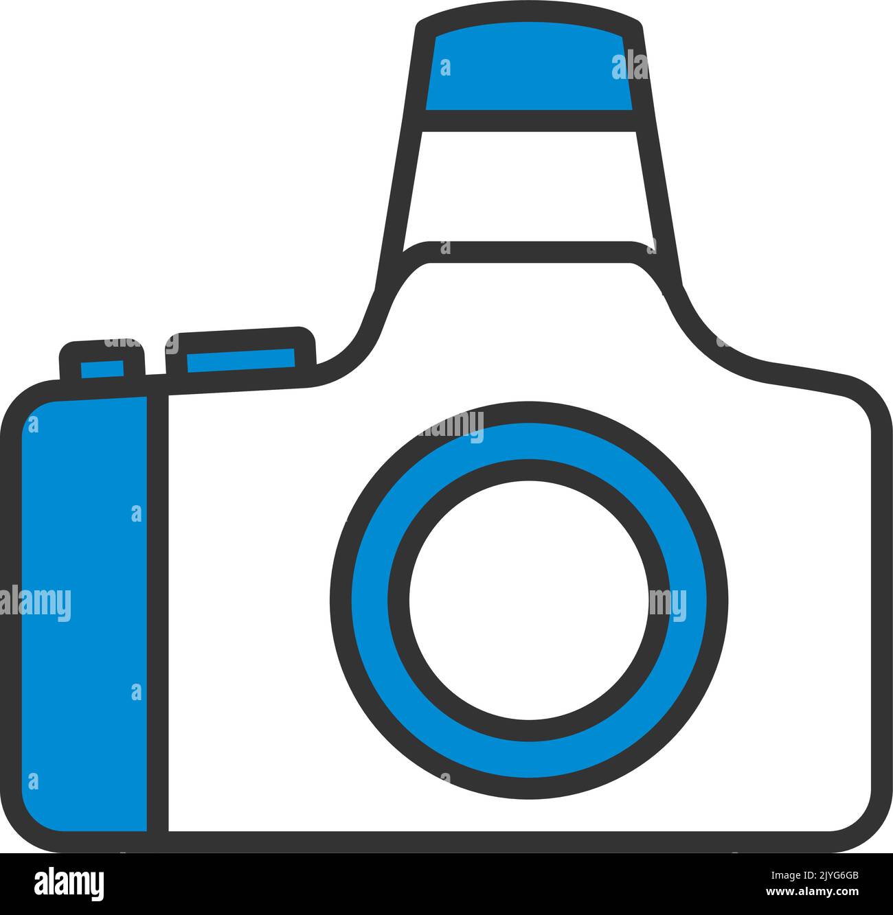 Photo Camera Icon. Editable Bold Outline With Color Fill Design. Vector ...