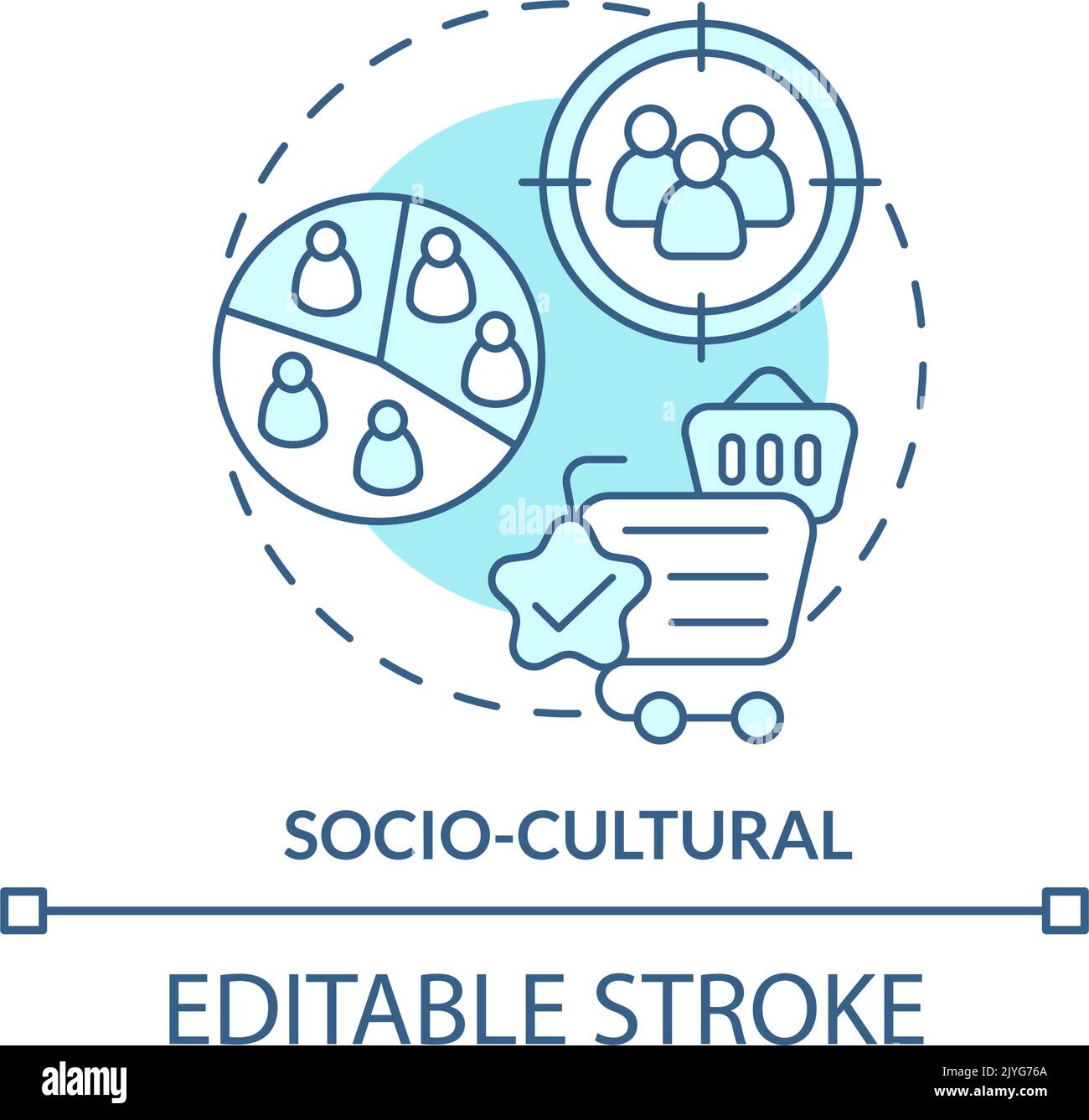 Socio cultural turquoise concept icon Stock Vector Image & Art - Alamy