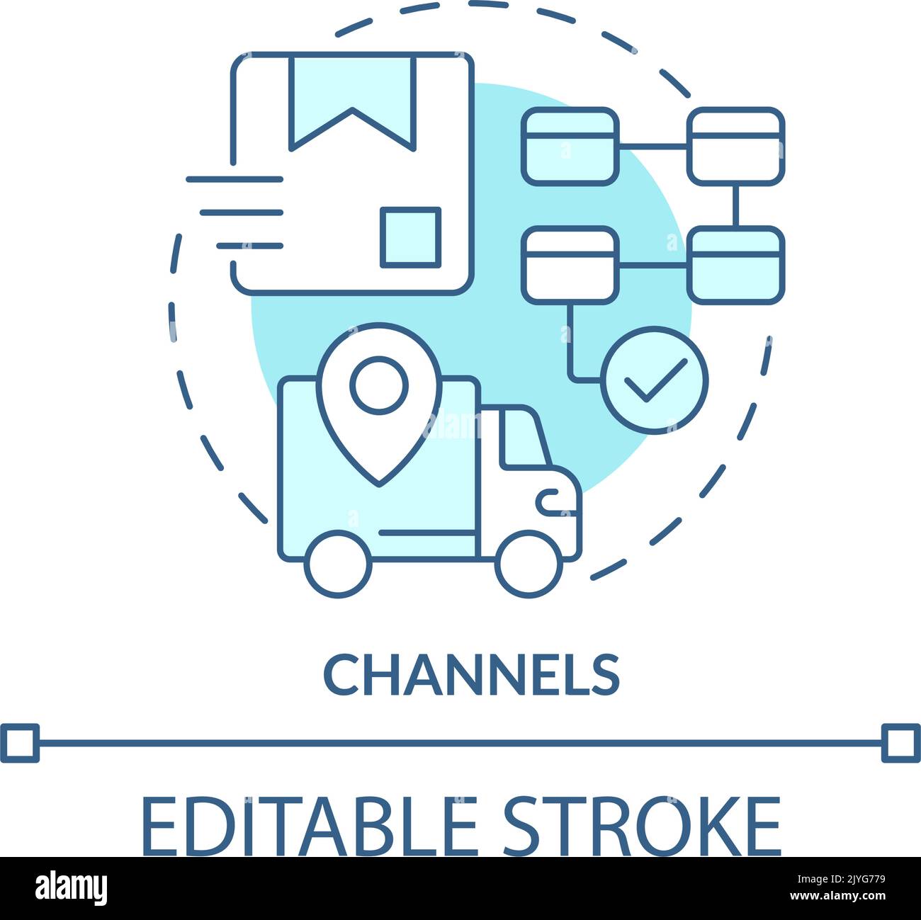 Channels turquoise concept icon Stock Vector Image & Art - Alamy