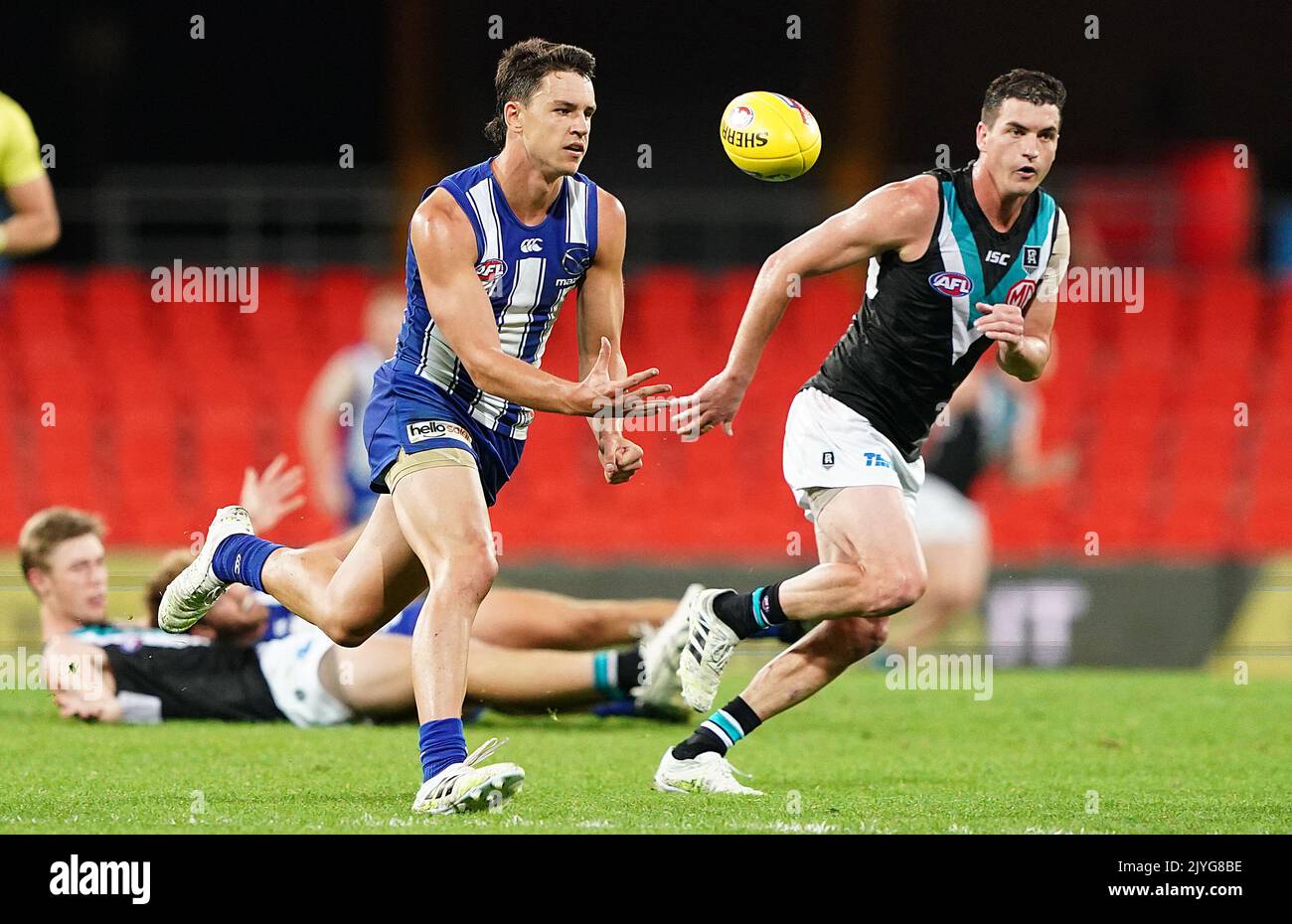 Luke Davies-Uniacke of the Kangaroos during the Round 16 AFL match ...