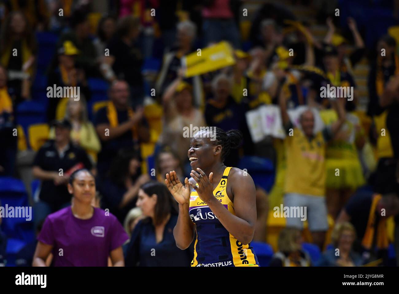 Peace Proscovia of the Lightning celebrates her team’s victory during ...