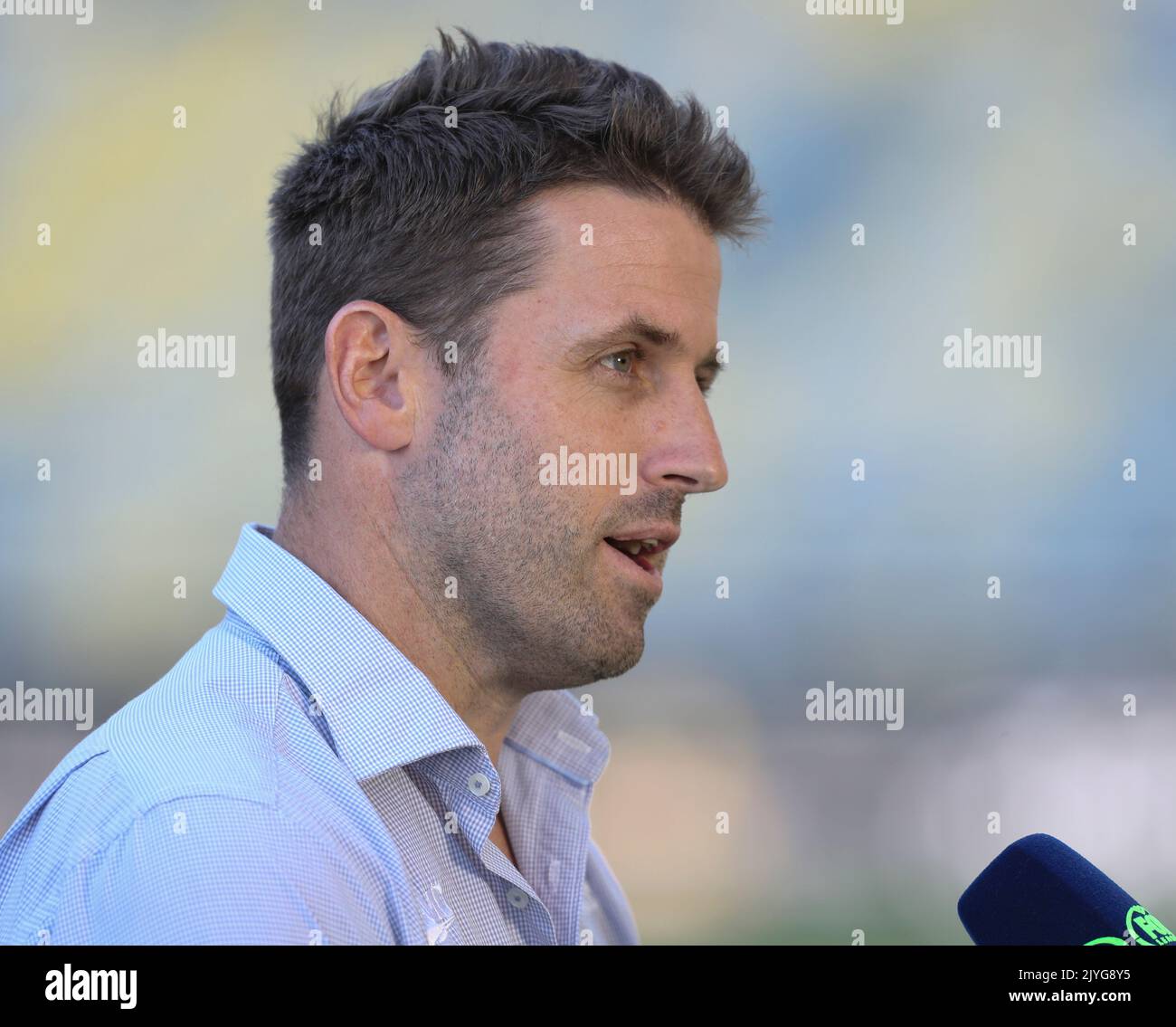 North Queensland Cowboys coach Josh Hannay talks to media before the ...