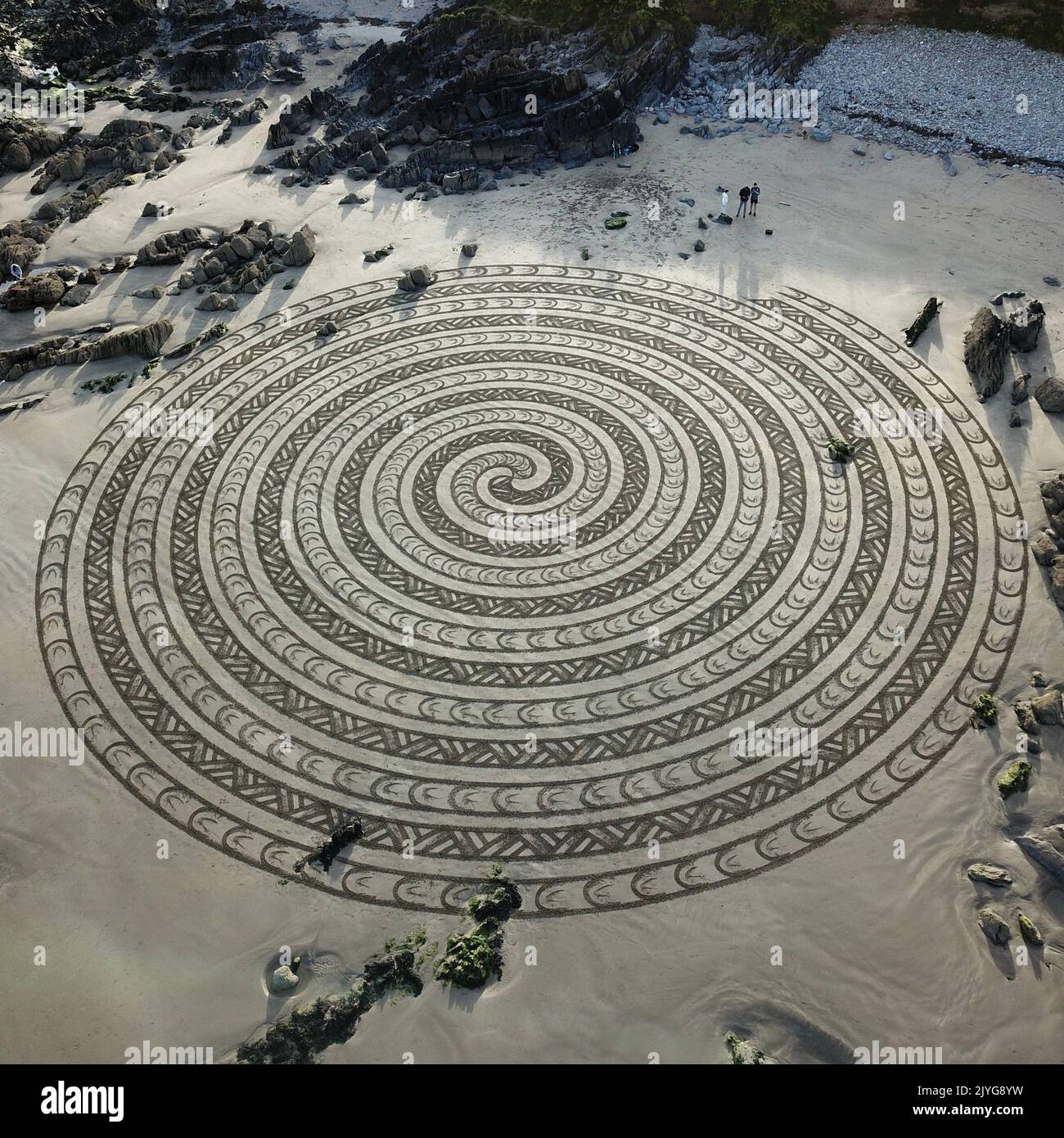 The tide washes away the designs. Ireland, UK: FROM PSYCHEDELIC ...