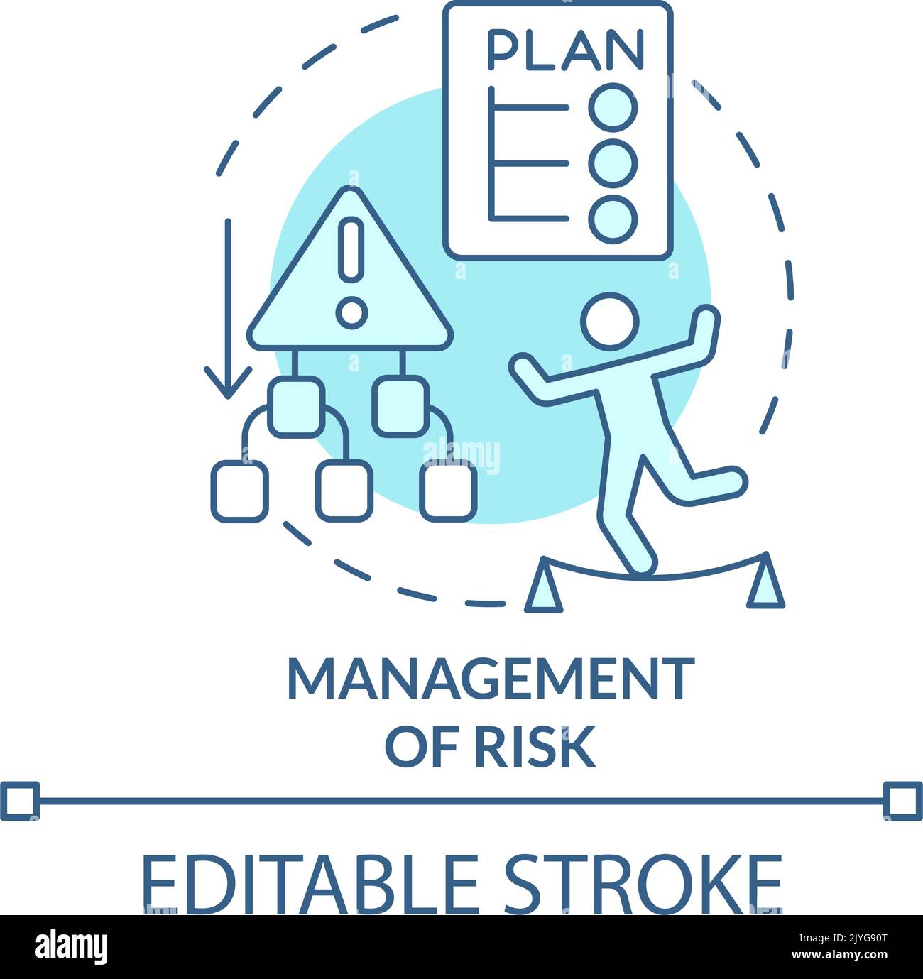 Management of risk turquoise concept icon Stock Vector Image & Art - Alamy