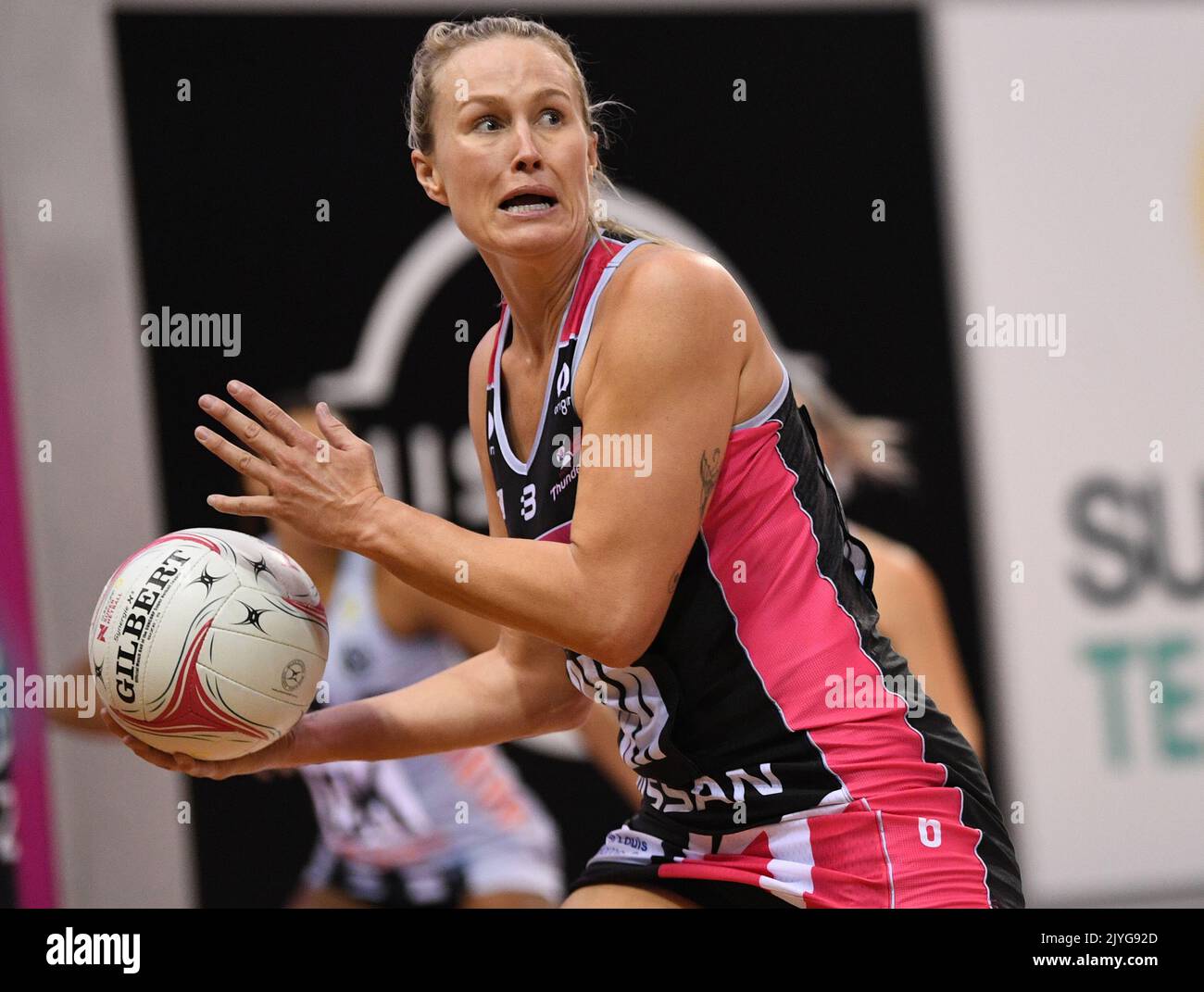Chelsea Pitman of the Thunderbirds during the Round 10 Super Netball ...