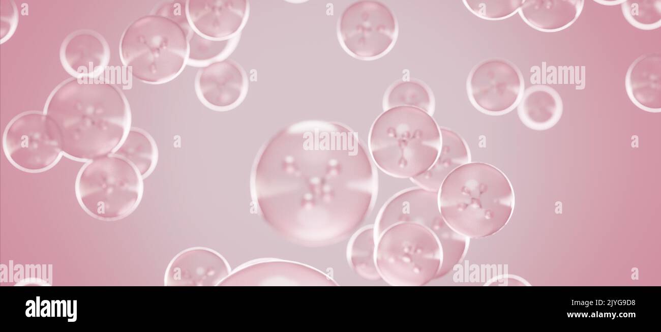 Creative Luxurious Molecules Collagen Vitamin Serum Clean Abstract ...