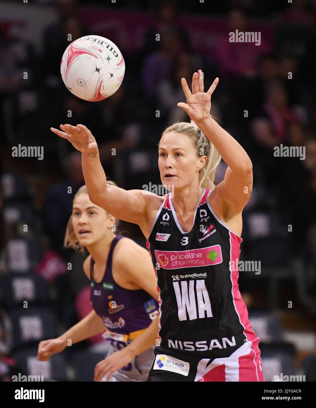 Chelsea Pitman of the Thunderbirds during the Round 11 Super Netball ...