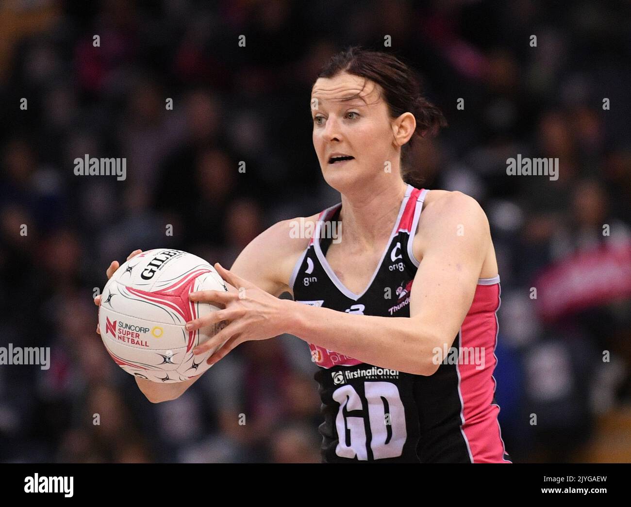 Kate Shimmin of the Thunderbirds during the Round 11 Super Netball ...