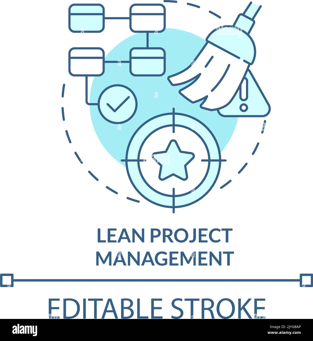Lean project management turquoise concept icon Stock Vector Image & Art - Alamy