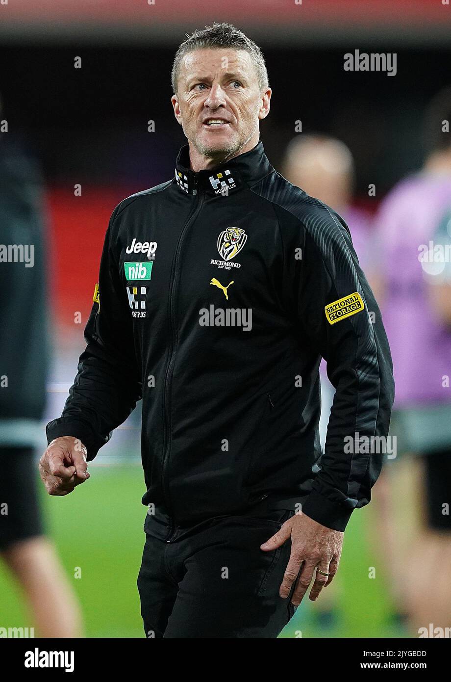Tigers coach Damien Hardwick during the Round 17 AFL match between the ...
