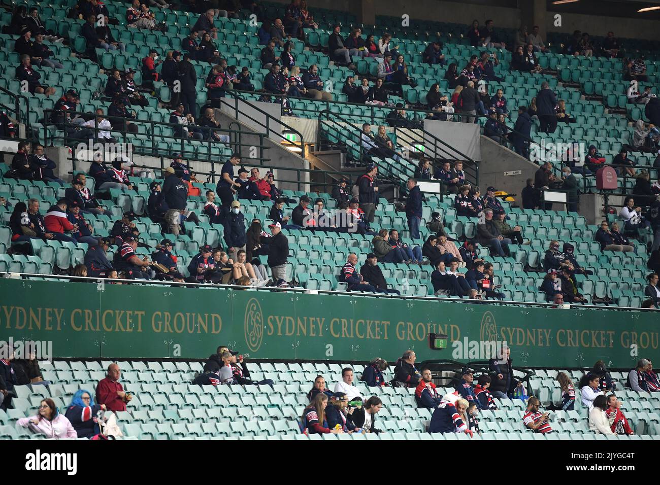Spectators during the Round 18 NRL match between the Sydney Roosters ...