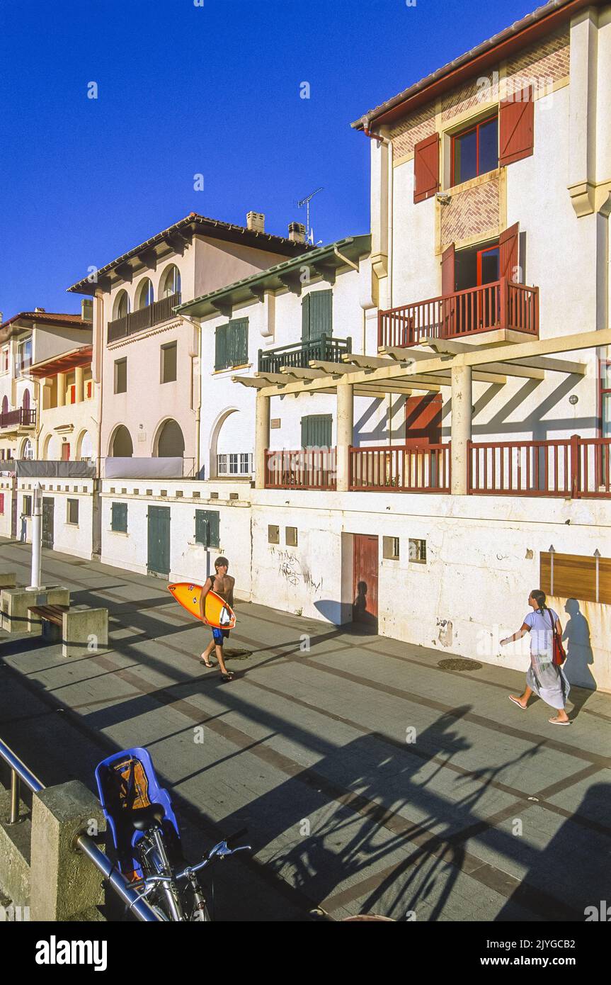 France. Aquitaine. Landes (40). Hossegor. The beautiful Basque style ...
